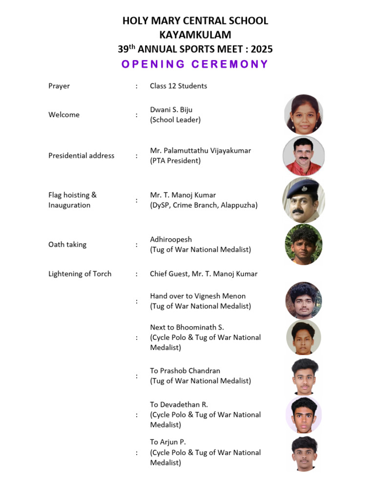 Opening Ceremony 2025 | PDF