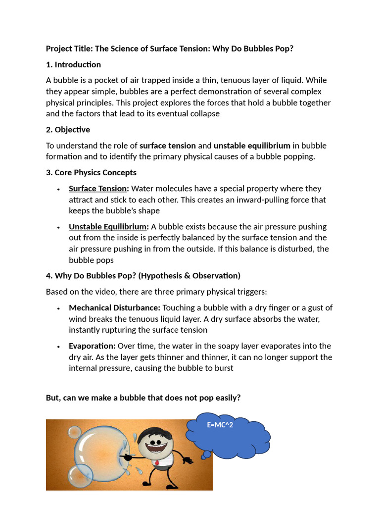 Understanding Bubble Pop Mechanics | PDF