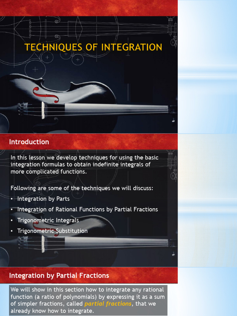 Integration by Partial Fractions | PDF | Integral | Trigonometric Functions