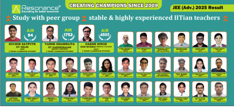 2025 Batch Students - Collage Joining Information - Resonance | PDF