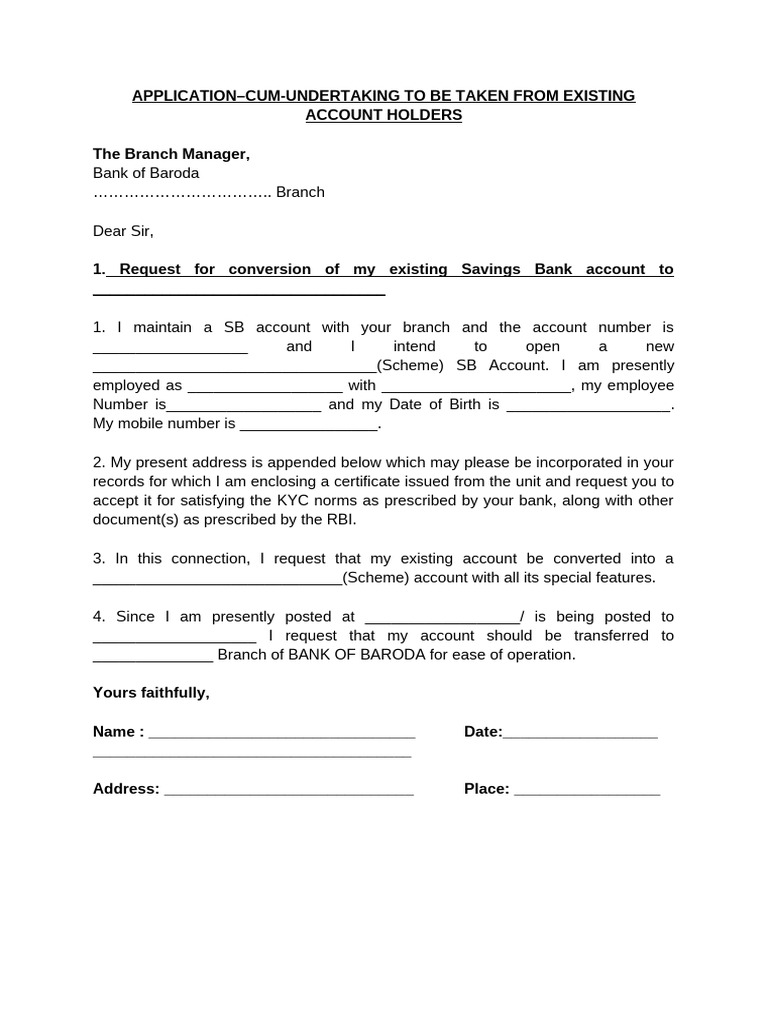 APPLICATION - Existing Account Holder | PDF