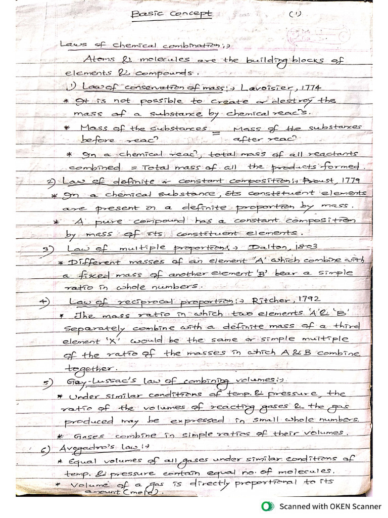 Basic Concepts in Chemistry | PDF