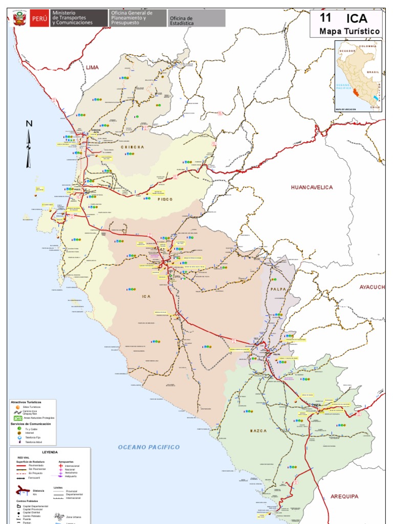 Mapa Turístico de Ica y Paracas | PDF | Perú
