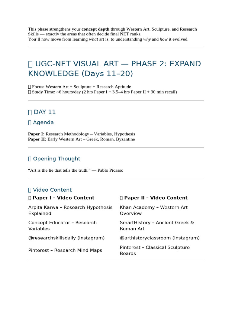 UGC-NET Visual Art Study Guide Phase 2 | PDF