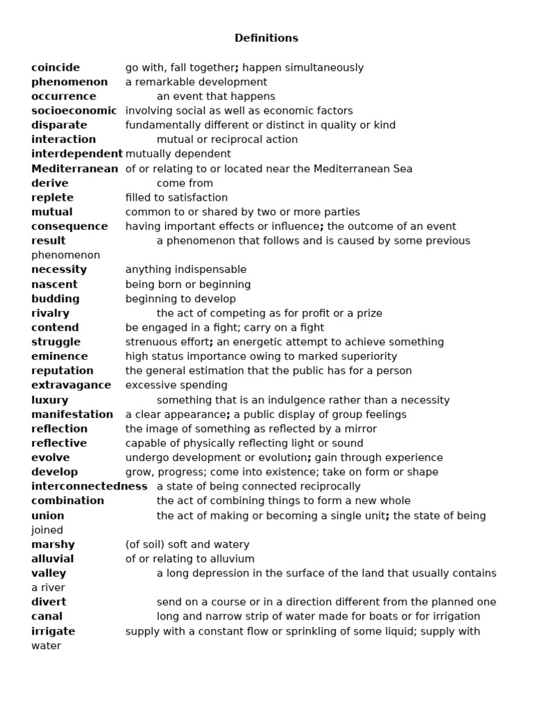 TOEFL Actual Test Reading Test 1-1 Voca | PDF