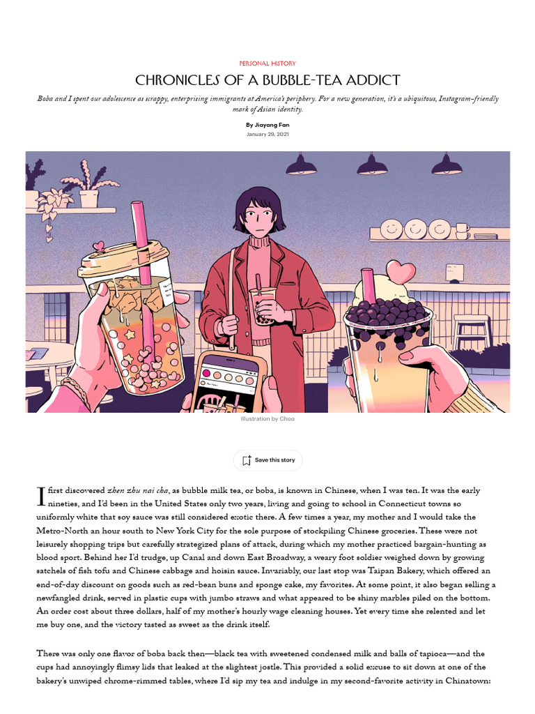 Bubble Tea: An Immigrant's Journey | PDF