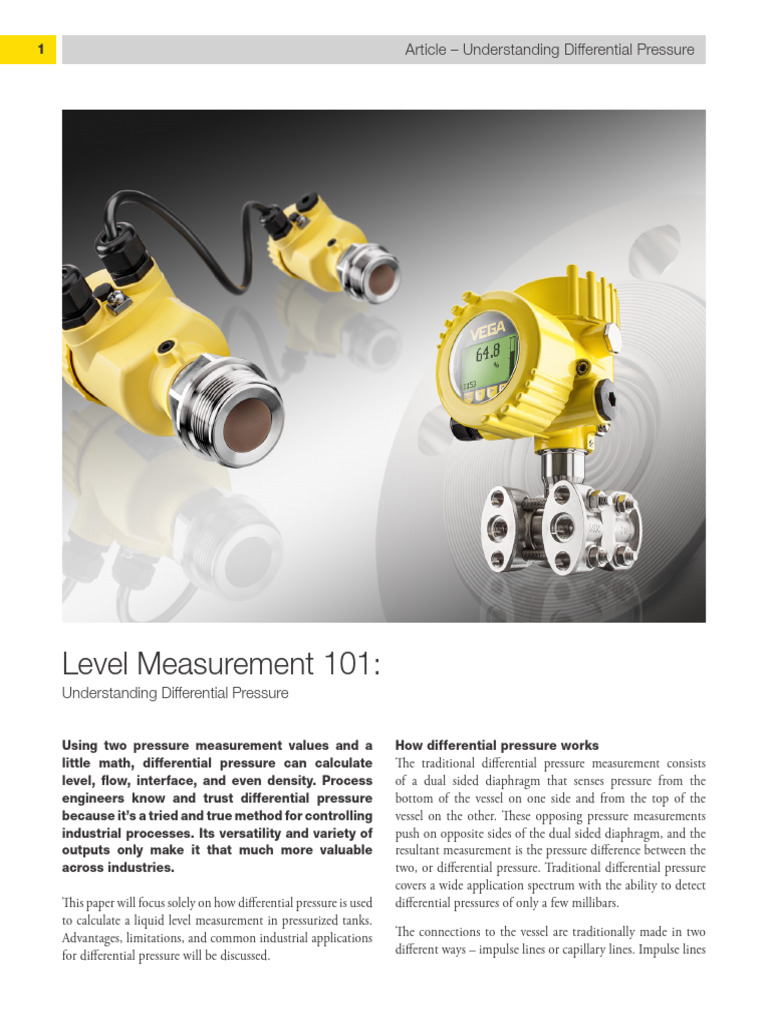 Differential Pressure for Liquid Level Measurement | PDF | Pressure ...
