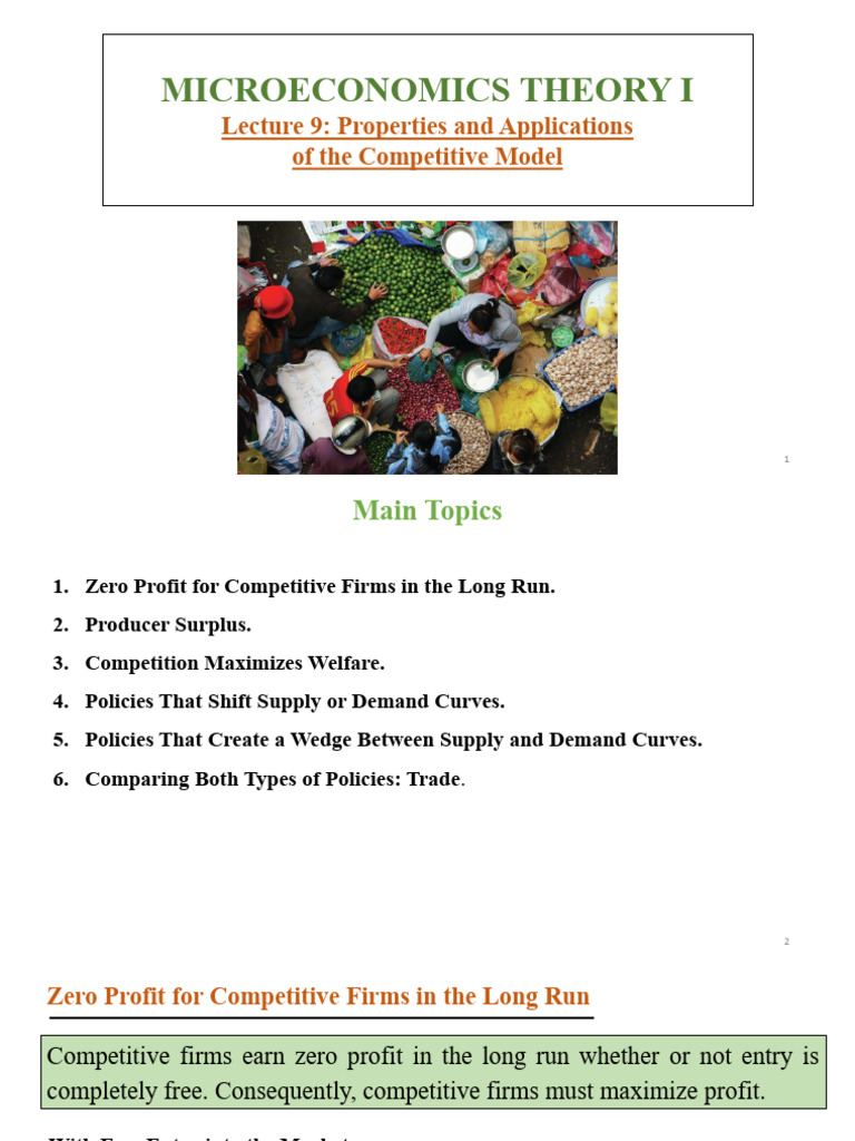 Competitive Model in Microeconomics | PDF | Economic Surplus | Economic ...