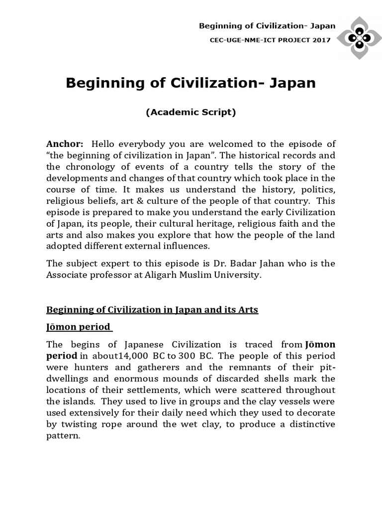 Early Civilization of Japan Explained | PDF