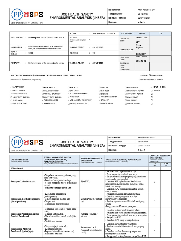 JHSEA Pembangunan PLTGU Batam#1 | PDF