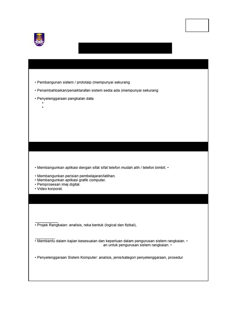 DLI-02 Skop Projek Latihan Industri | PDF
