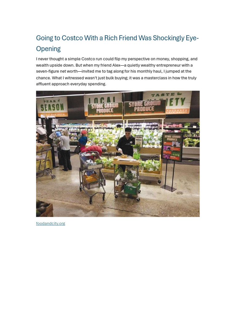 Going To Costco With A Rich Friend Was Shockingly Eye-Opening | PDF ...