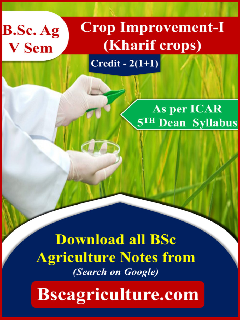 Crop Improvement Kharif | PDF | Petal | Plant Breeding