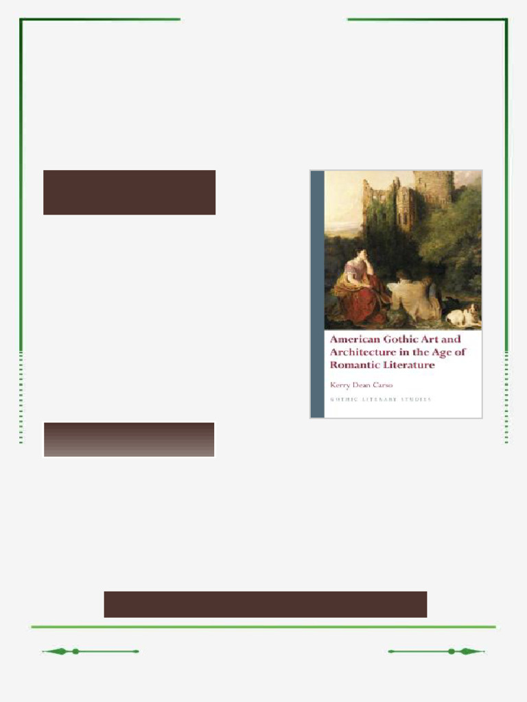 American Gothic Art and Architecture in The Age of Romantic Literature ...