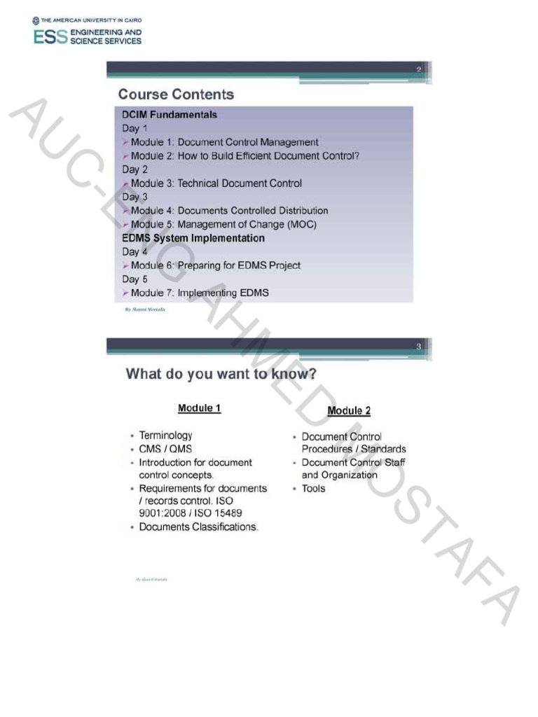 Module 1 Document Control Management | PDF