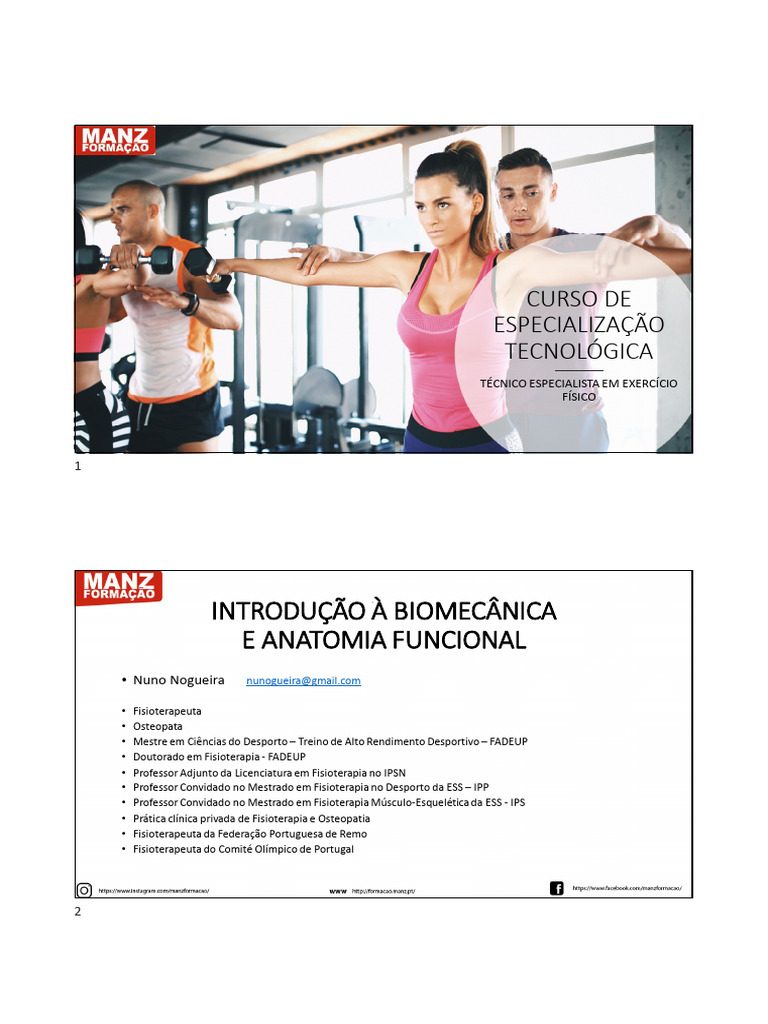 CET - 13 Intr Biomecanica e Anatomia Funcional 2021 | PDF | Termos ...