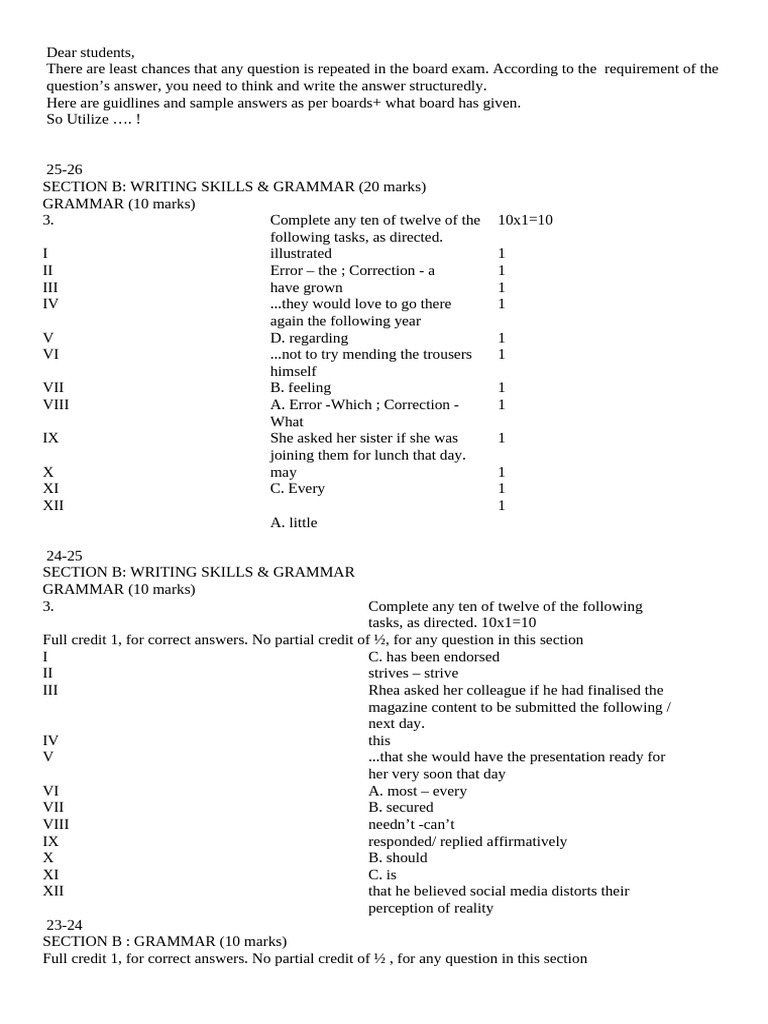 Guidlines For Attempting English Paper | PDF | Electronic Waste ...
