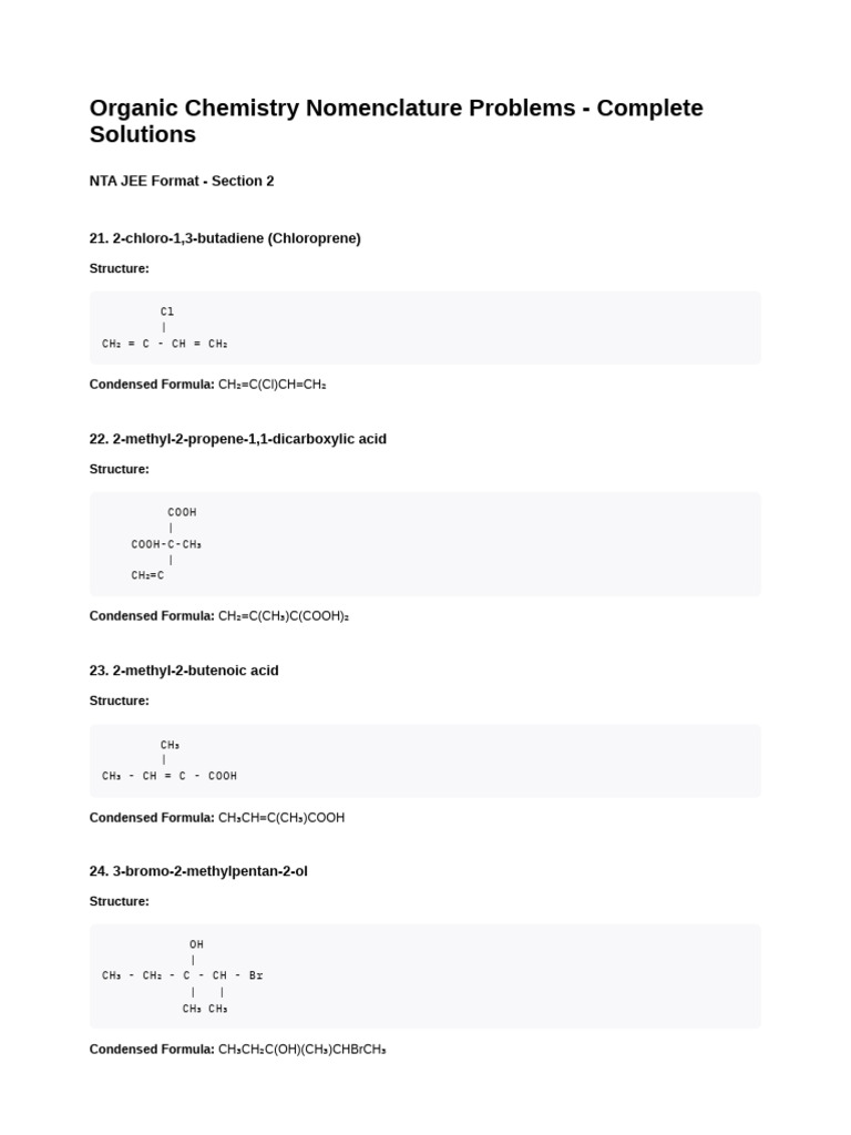 Organic Chemistry Nomenclature Guide | PDF | Functional Group ...