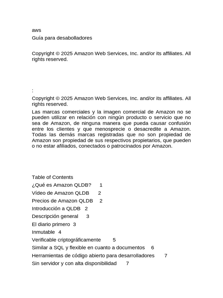 Guía Completa de Amazon QLDB | PDF | Servicios web de Amazon | Base de ...