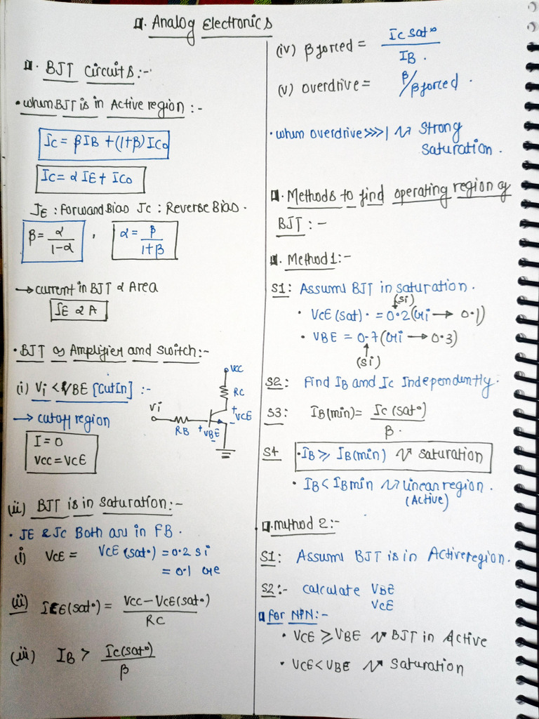 Analog Electronics: BJT and MOSFET Analysis | PDF | Manufactured Goods ...