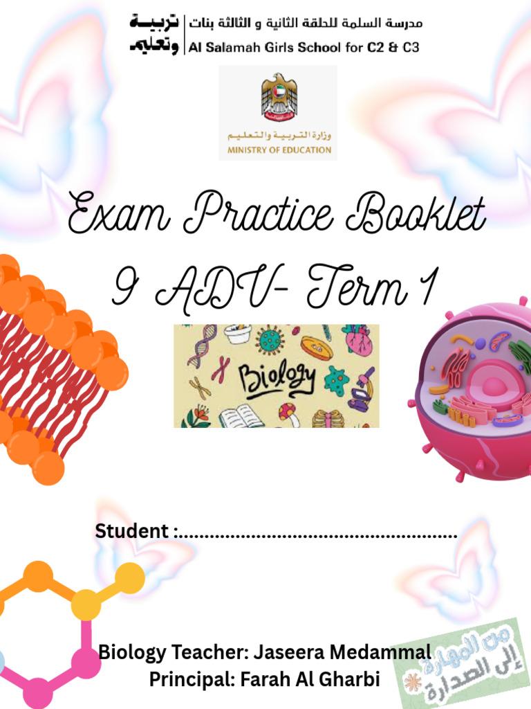 9 Adv Exam Practice Booklet | PDF | Cell Membrane | Osmosis