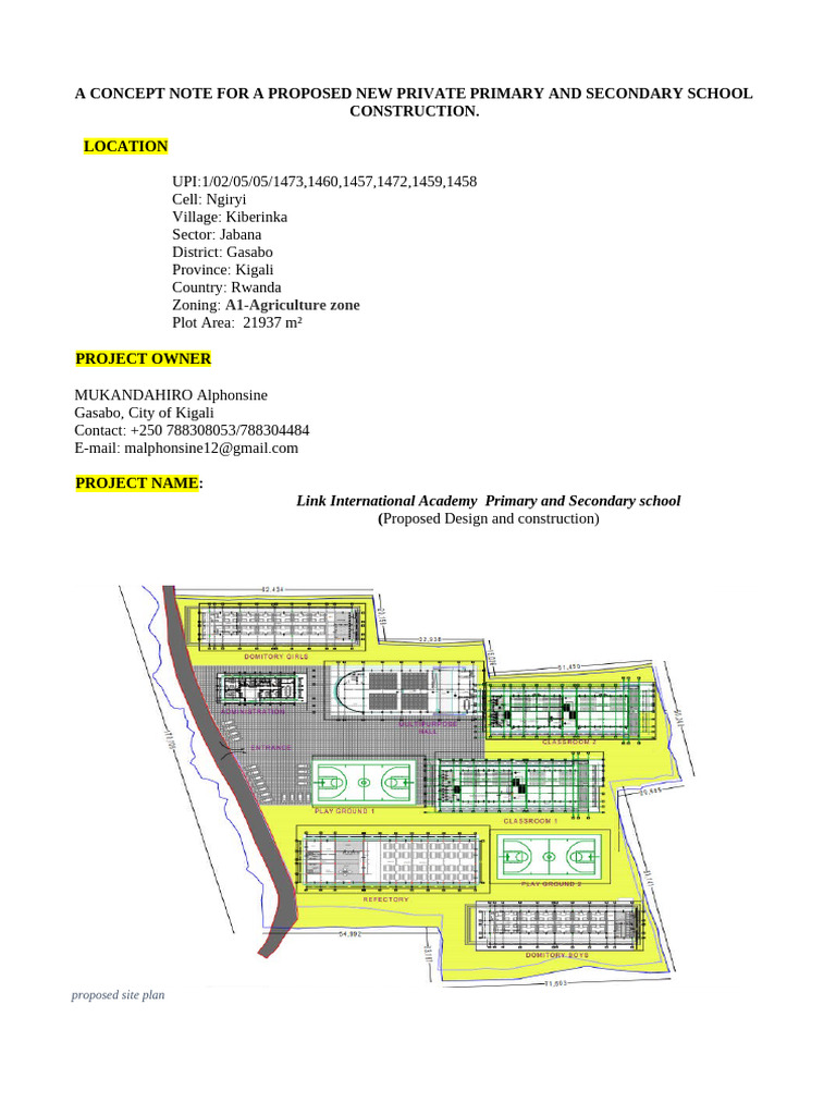 Concept Note PRIMARY AND SECONDARY SCHOOL | PDF | Rwanda | Teachers