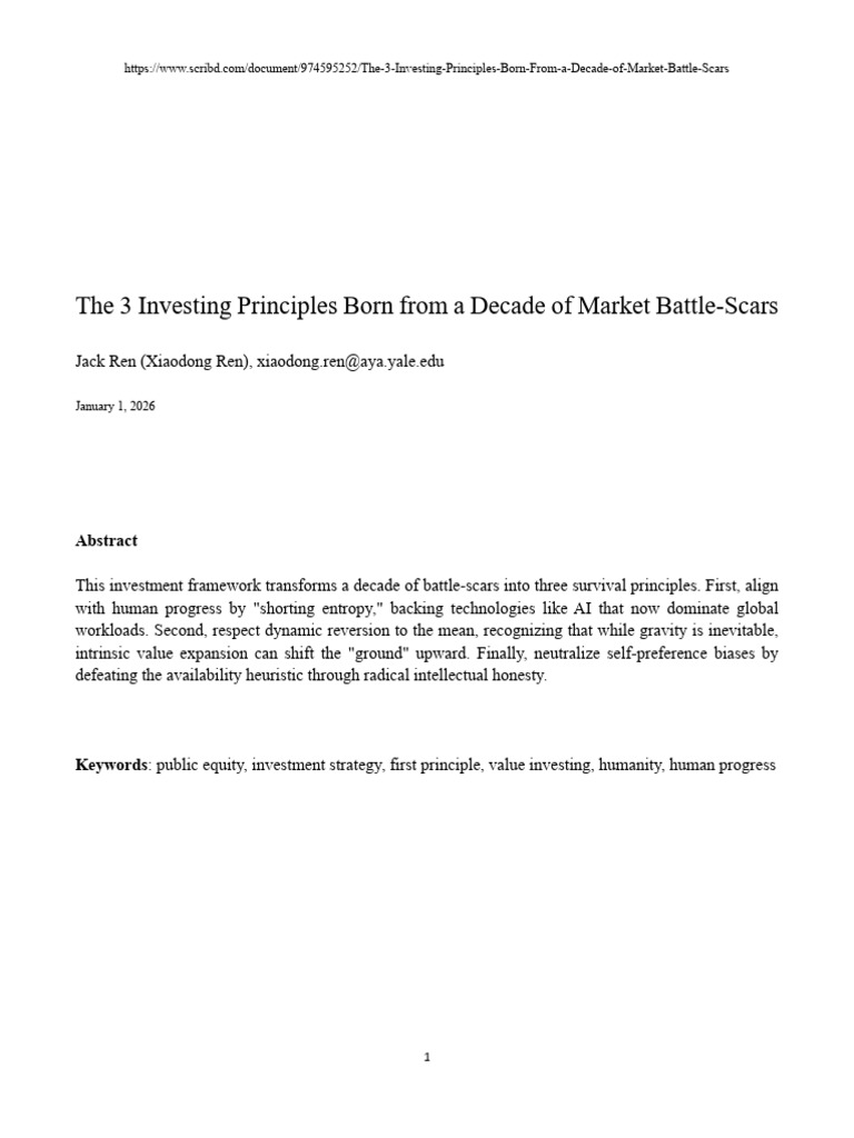 3 Key Investing Principles for Success | PDF