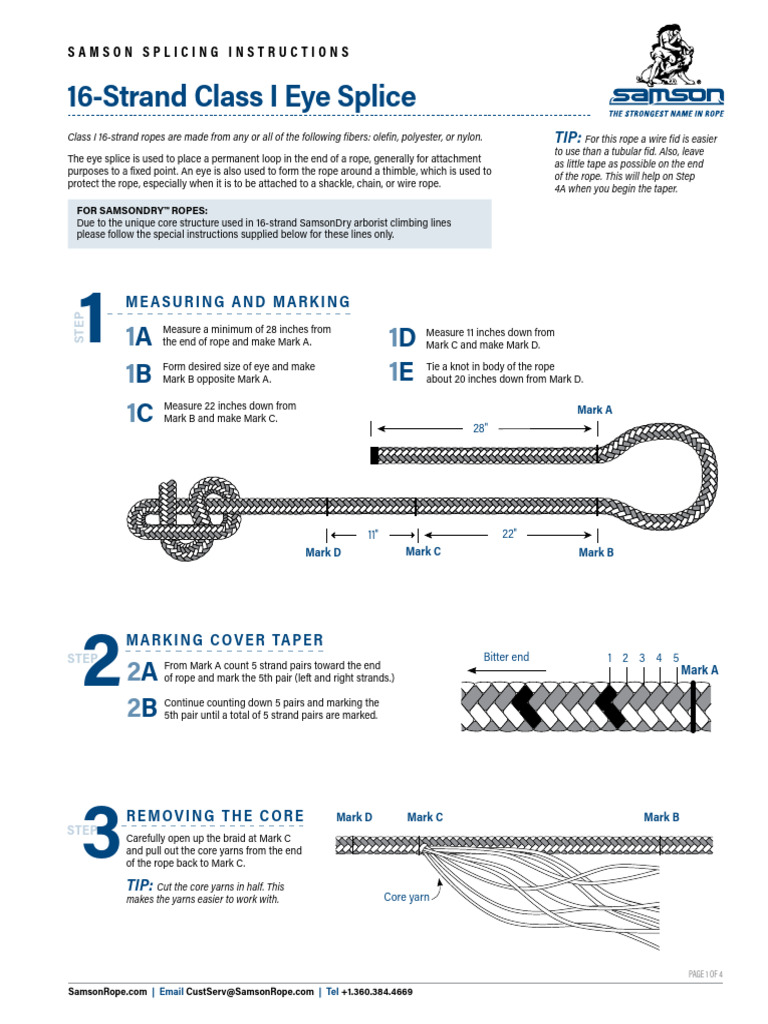 16strand c1 Eye Splice Web | PDF | Rope | Ropework