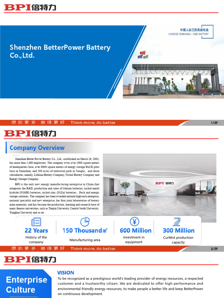Shenzhen BetterPower Battery Overview | PDF | Photovoltaics | Power ...
