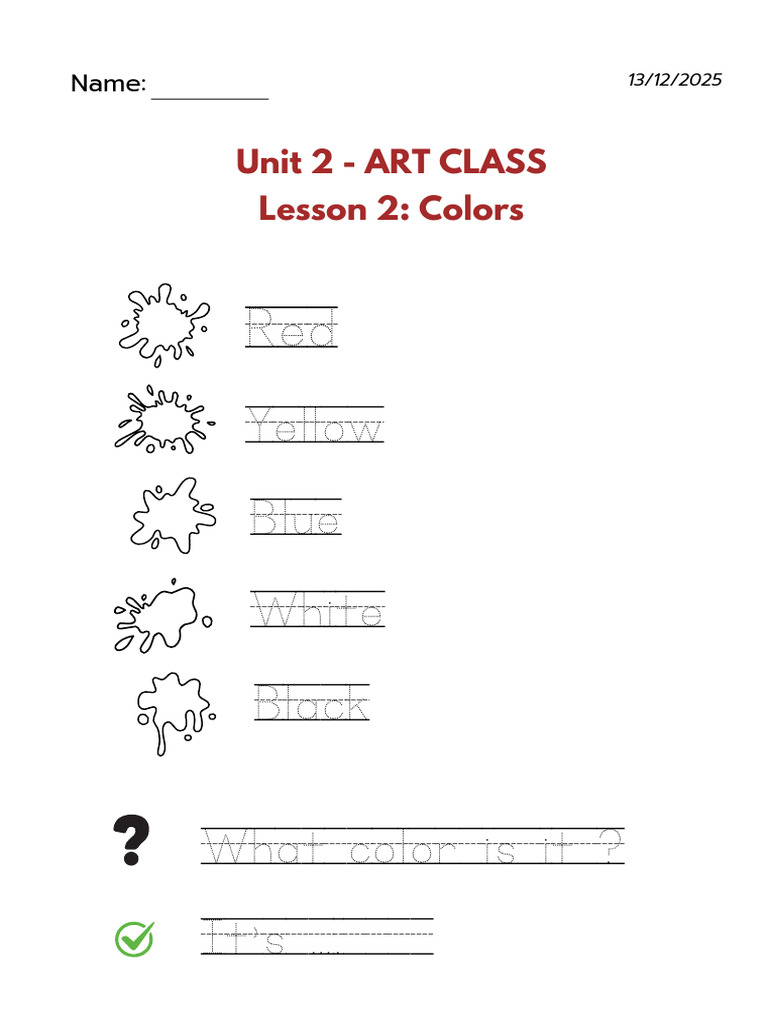 Art Class Lesson on Colors and Shapes | PDF