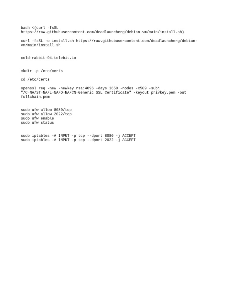 Debian VM SSL Installation Guide | PDF