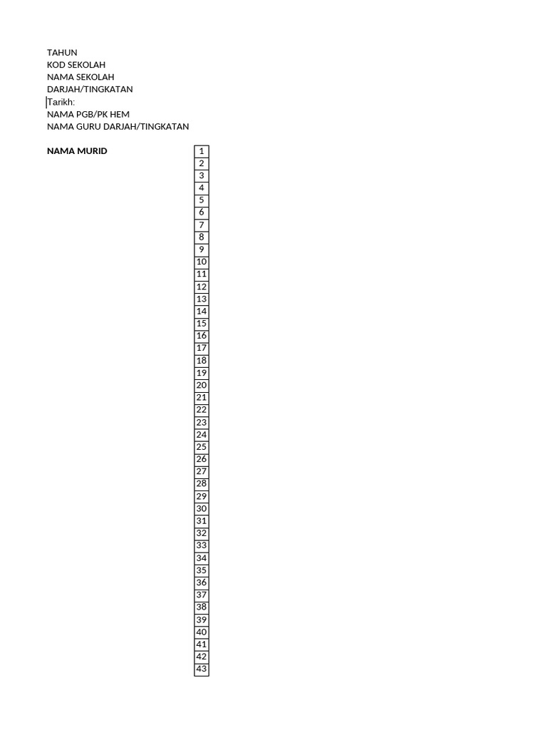 Borang SPBT G Pin.1 - 2023 Menengah Atas 1 | PDF