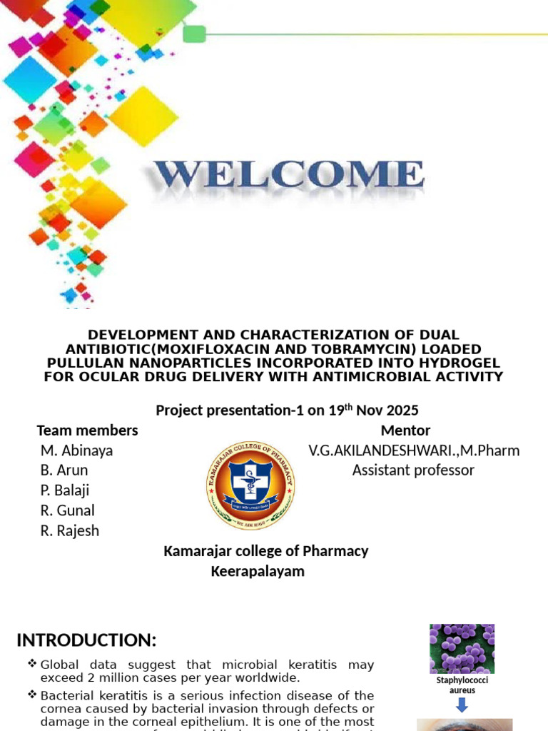 Phase 1 Project Presentation | PDF | Pharmaceutical Formulation | Cornea
