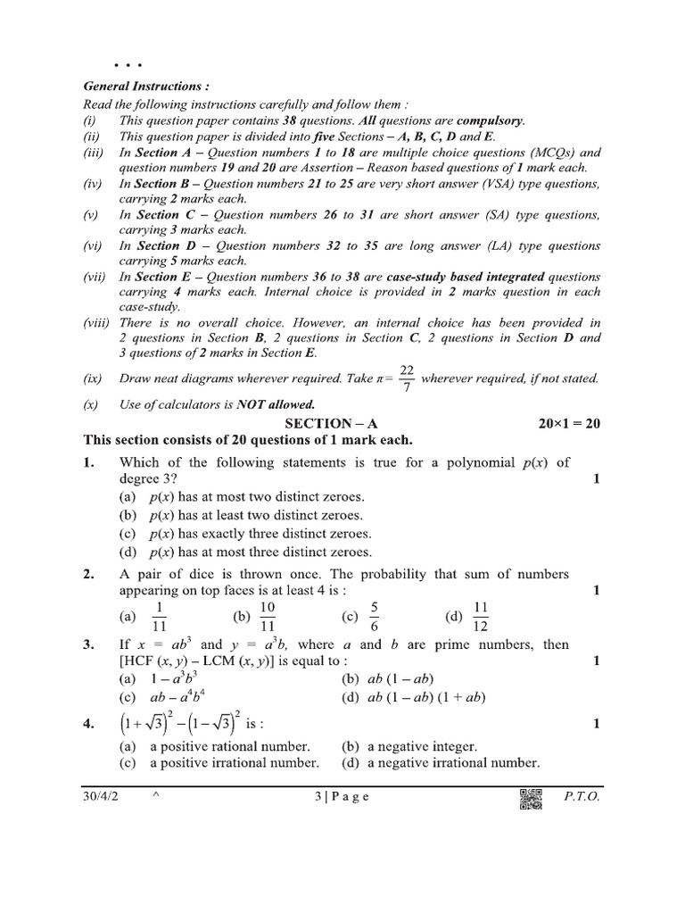 30 4 2 Mathematics Standard | PDF