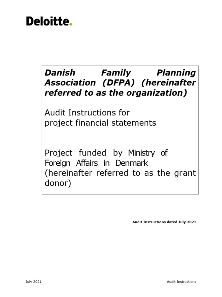 Audit Instructions | PDF | Audit | Accounting