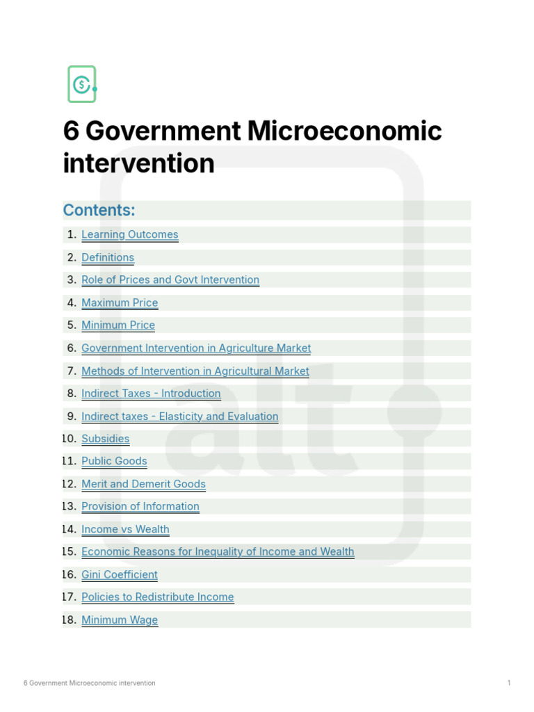 Government Microeconomic Interventions | PDF | Taxes | Elasticity ...