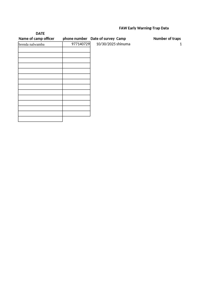 Faw Early Warning Template For CEOs 2 | PDF