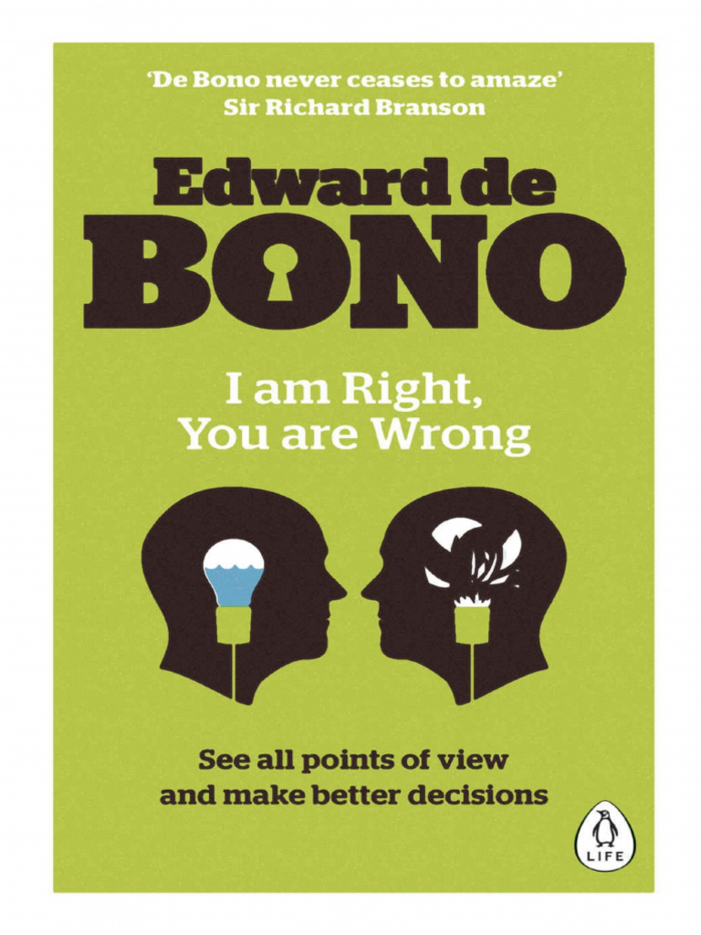 Edward de Bono - I Am Right You Are Wrong | PDF