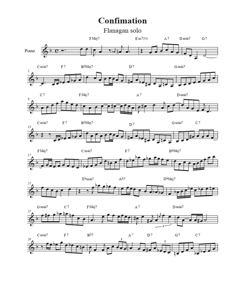 Accords de Piano pour "Confirmation" | PDF