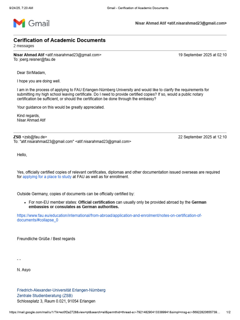 Cerification of Academic Documents | PDF