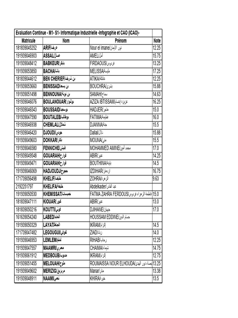 Noteevaluationcc TD Icao m1 II | PDF