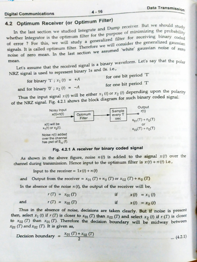 Optimum Receiver | PDF