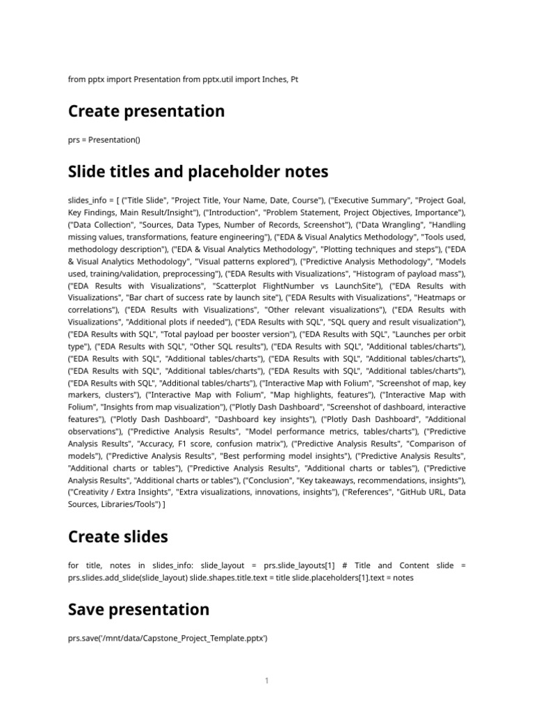 Capstone Presentation Template | PDF | Analytics | Methodology