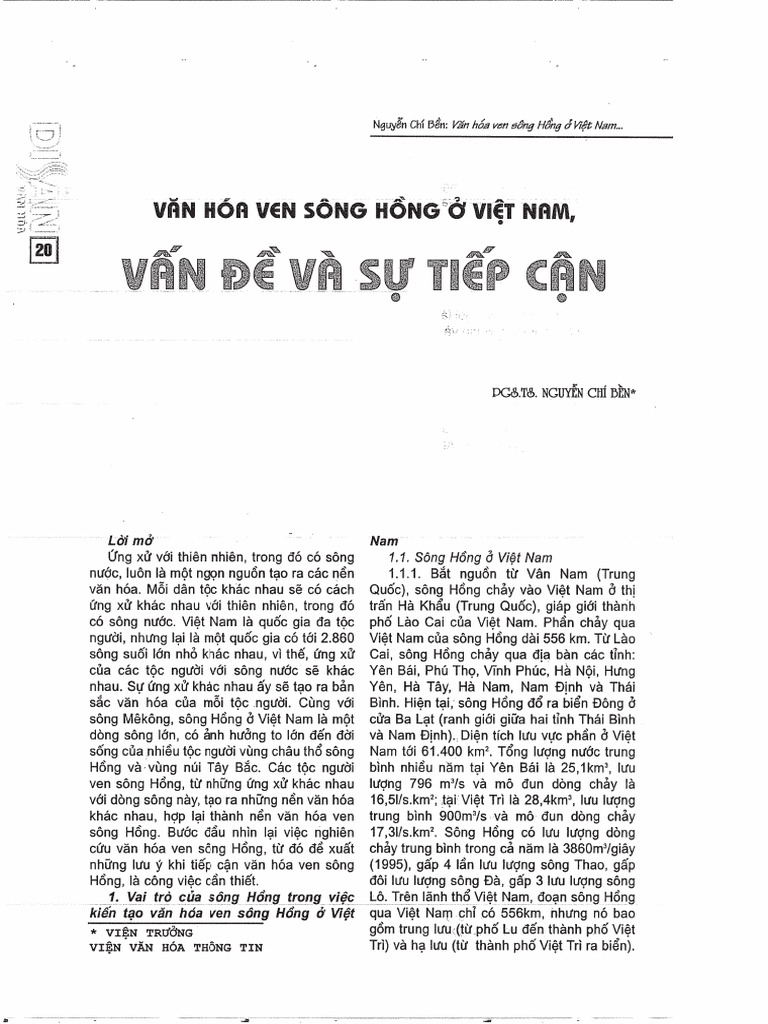 2304 - Van Hoa Ven Song Hong o Viet Nam Van de Va Su Tiep Can | PDF