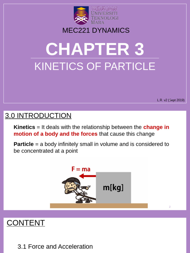 CHAPTER 3 - Kinetics of Particle | PDF | Momentum | Force