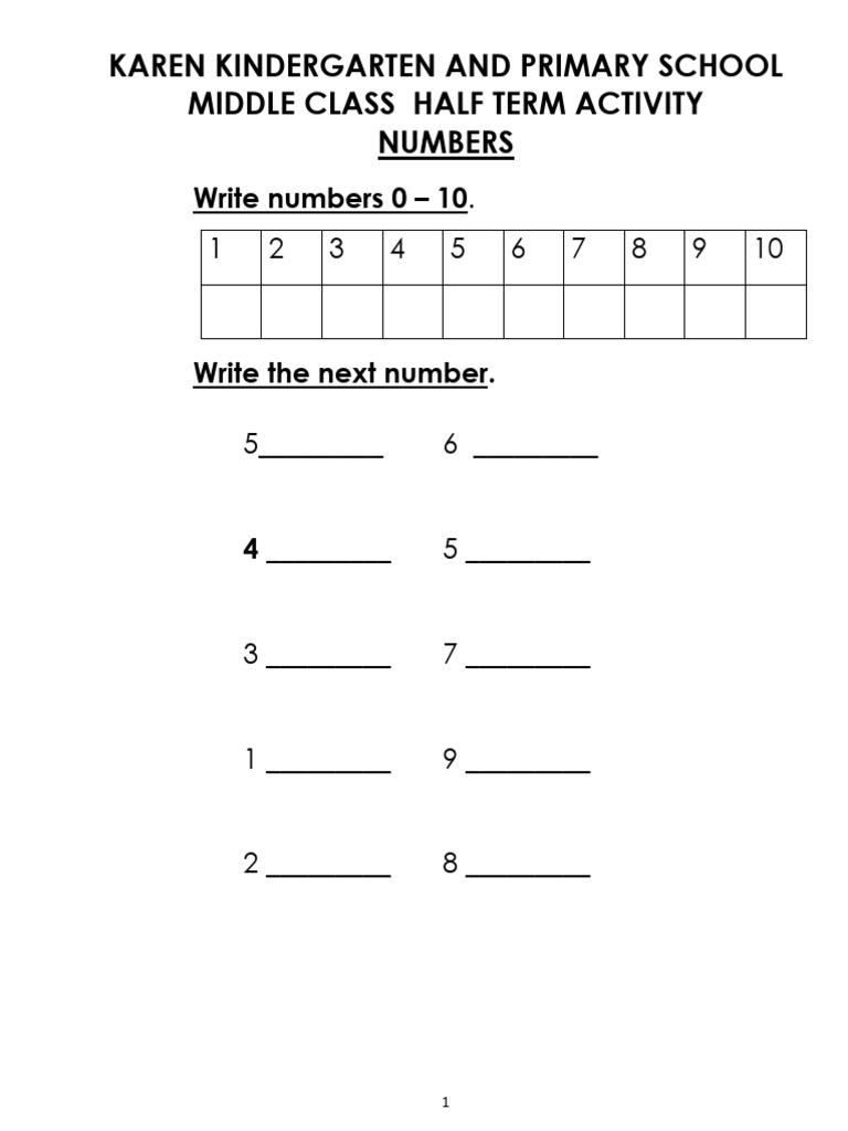 Kindergarten Half Term Activity Guide | PDF | Linguistics
