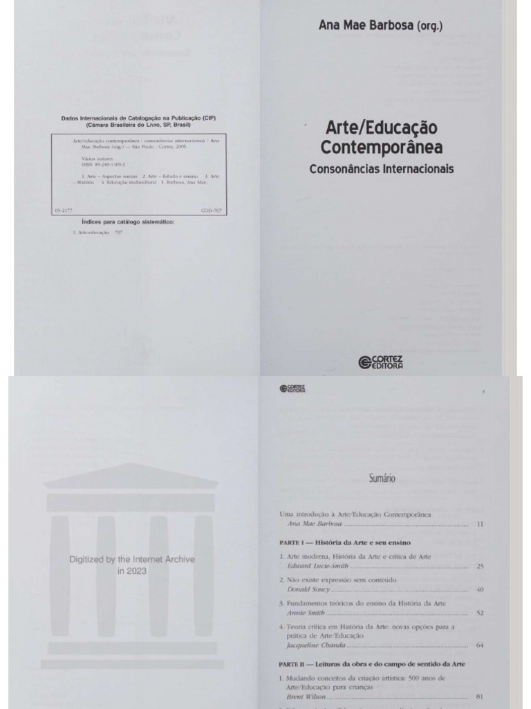 Ana Mae-Arte-Educação-Contemporânea | PDF