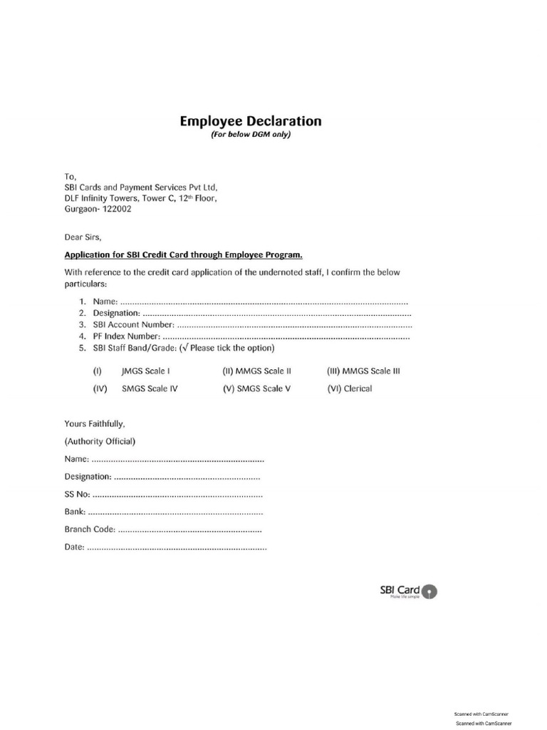 0 - Sbi Employee Form Set | PDF