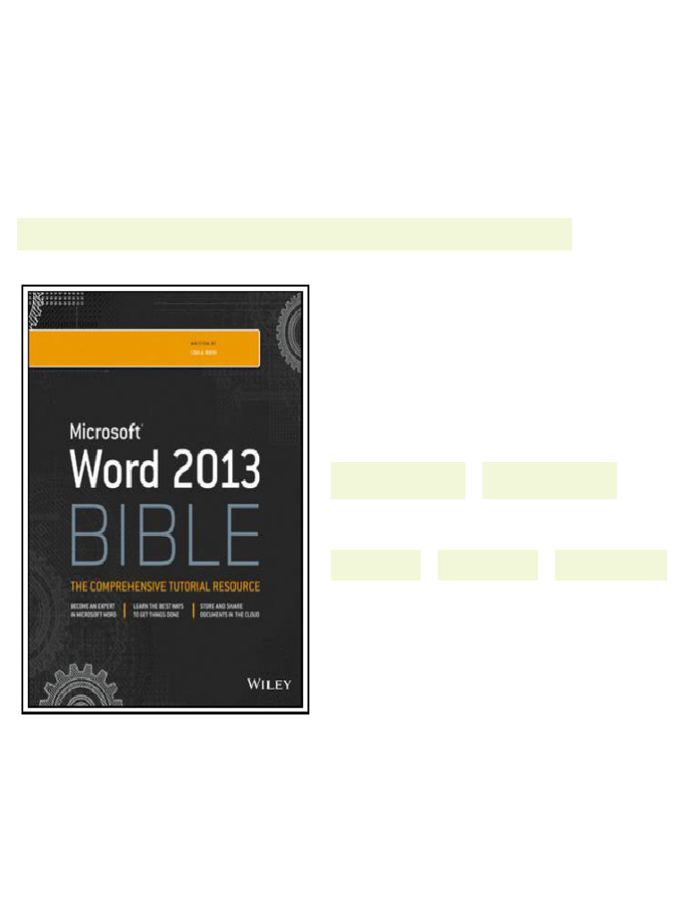 Microsoft Office 2013 Bible 4th Edition Lisa A. Bucki - Ebook and ...