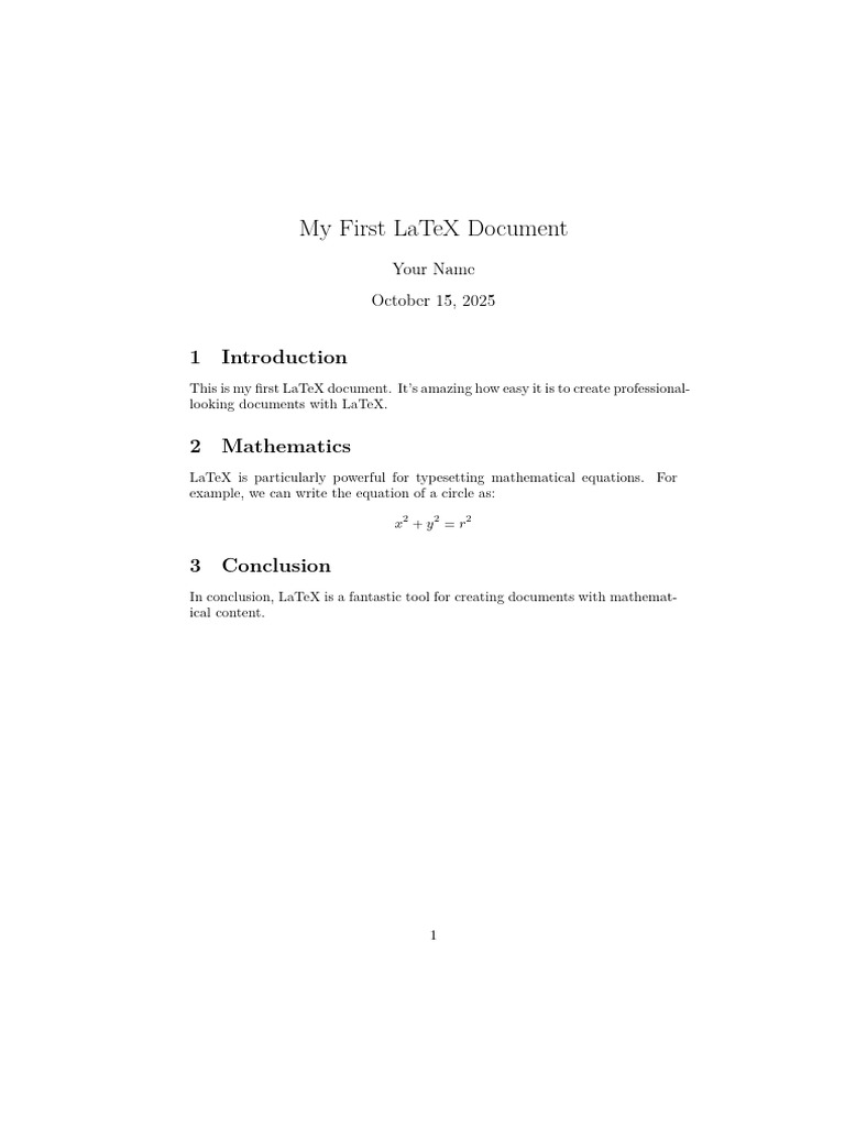 Creating Documents with LaTeX | PDF